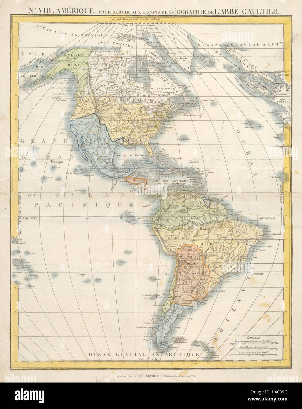 Vecchia mappa delle americhe immagini e fotografie stock ad alta ...
