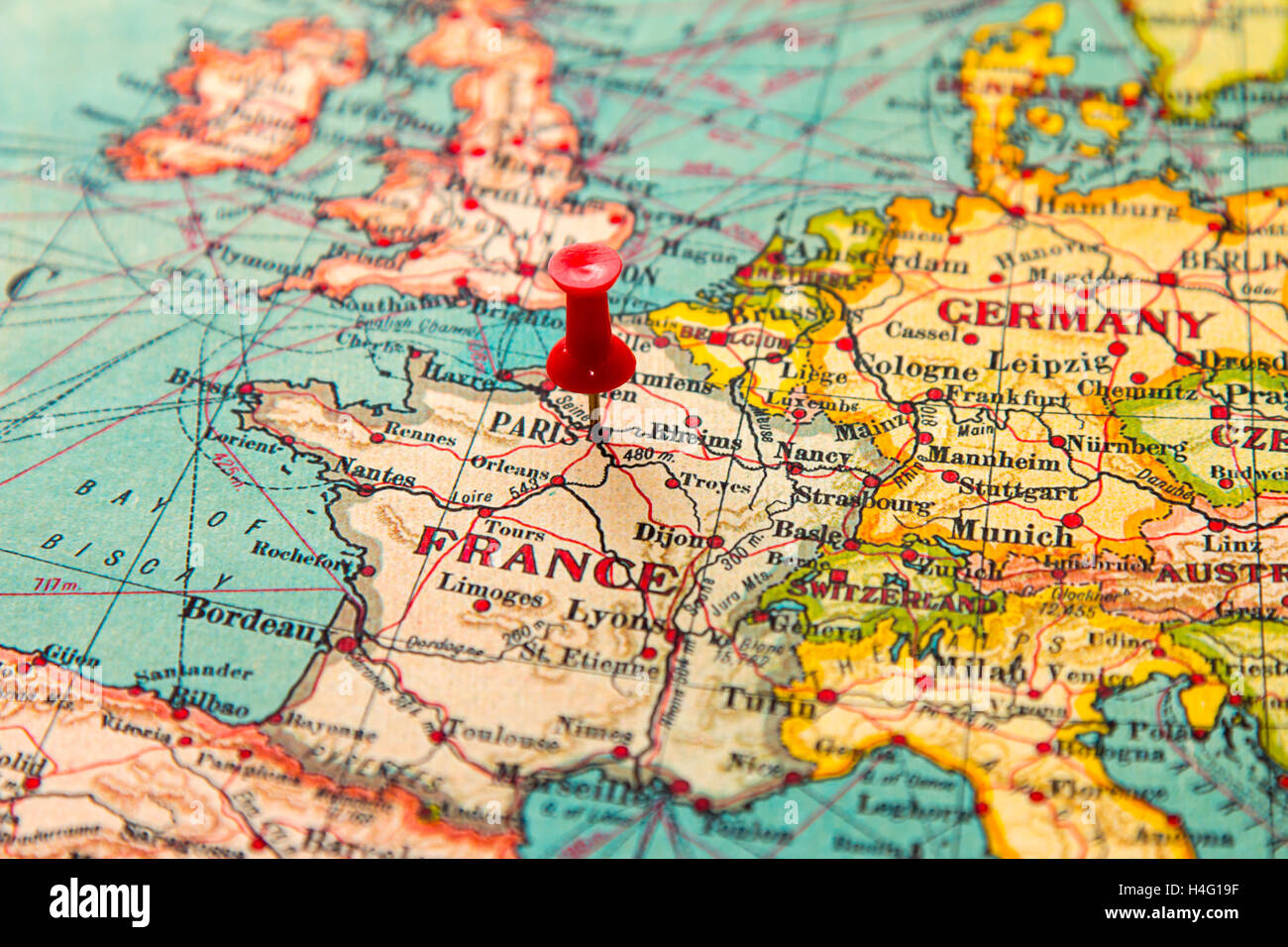 Map city paris map pin immagini e fotografie stock ad alta risoluzione ...