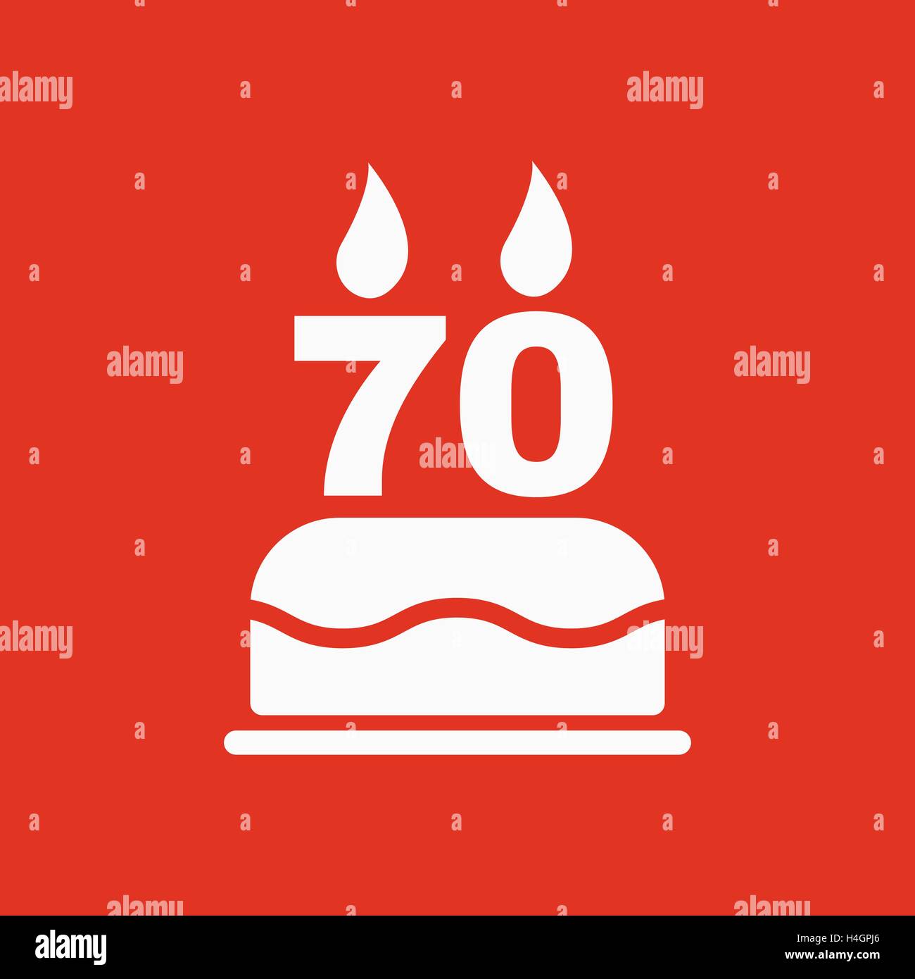Torta di compleanno 70 settanta Immagini Vettoriali Stock - Alamy