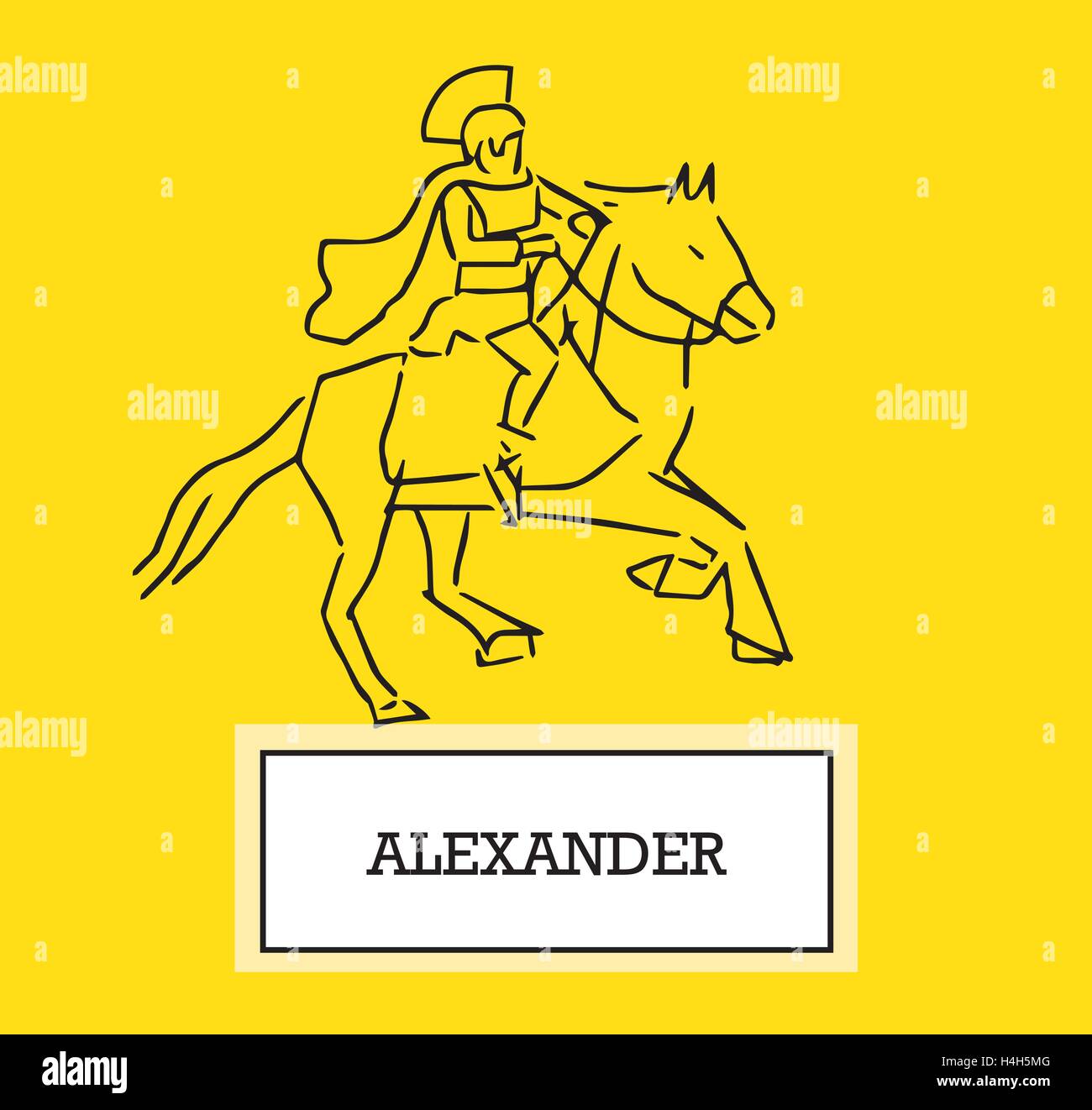 Alexander statua Immagini Vettoriali Stock - Alamy