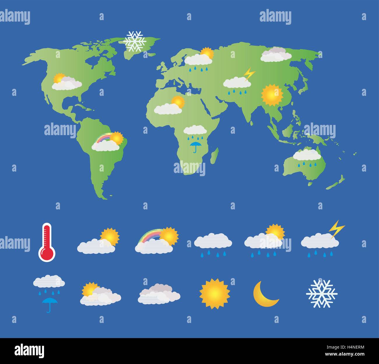 Mappa della temperatura Immagini Vettoriali Stock - Alamy