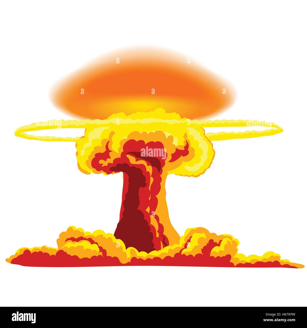 Prova di esplosione della bomba atomica Immagini Vettoriali Stock - Alamy