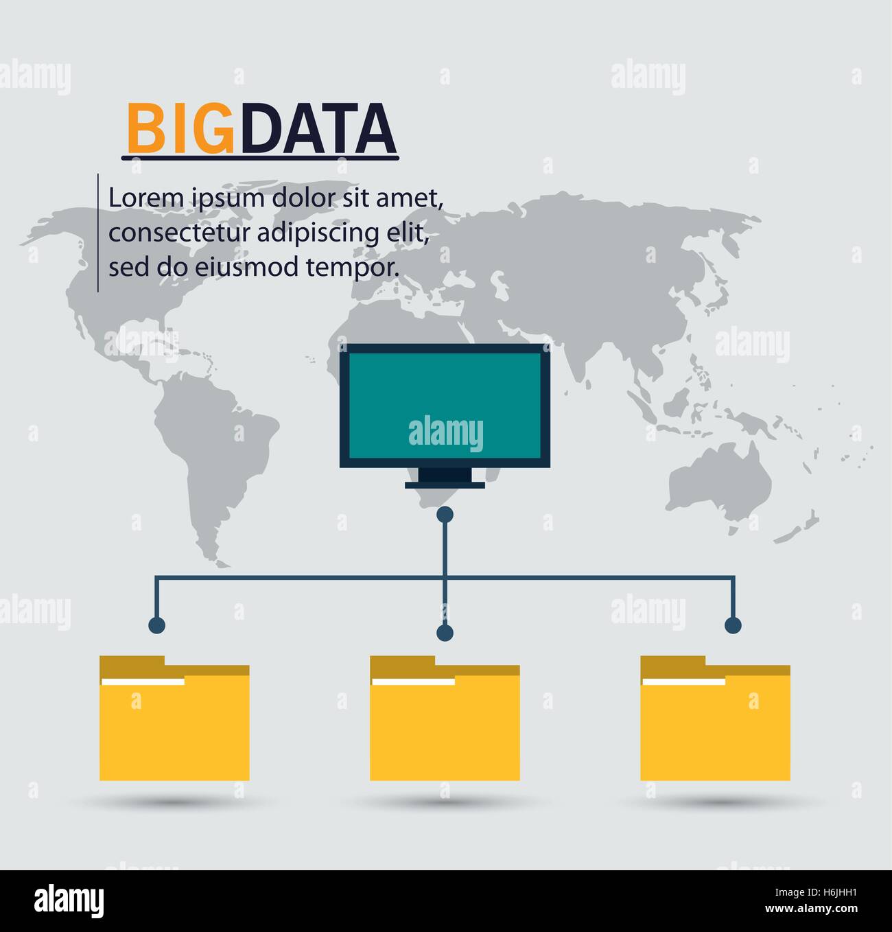 File computer mappa grandi dati Immagini Vettoriali Stock - Alamy