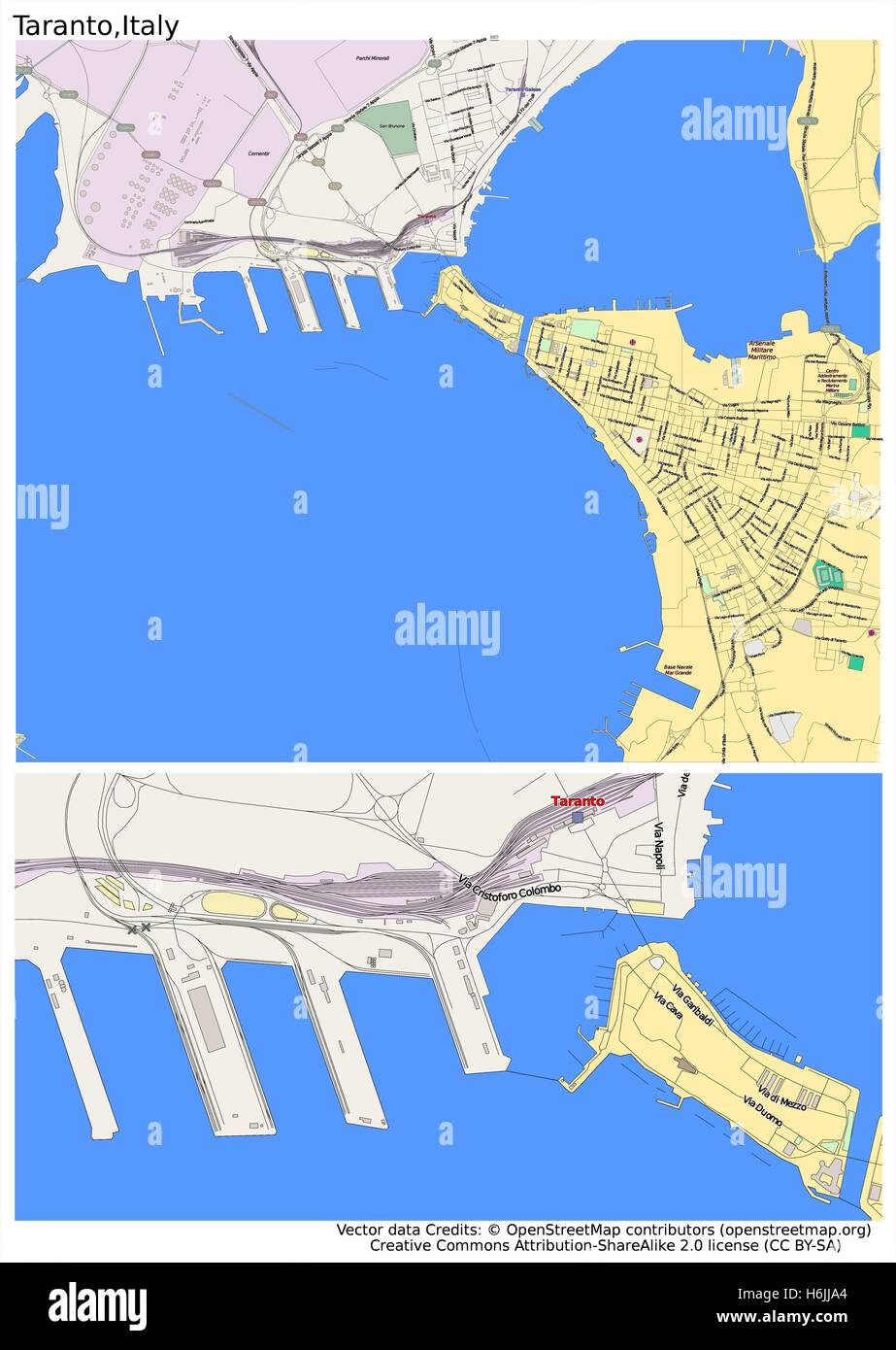 Mappa Di Taranto Immagini e Fotos Stock - Alamy