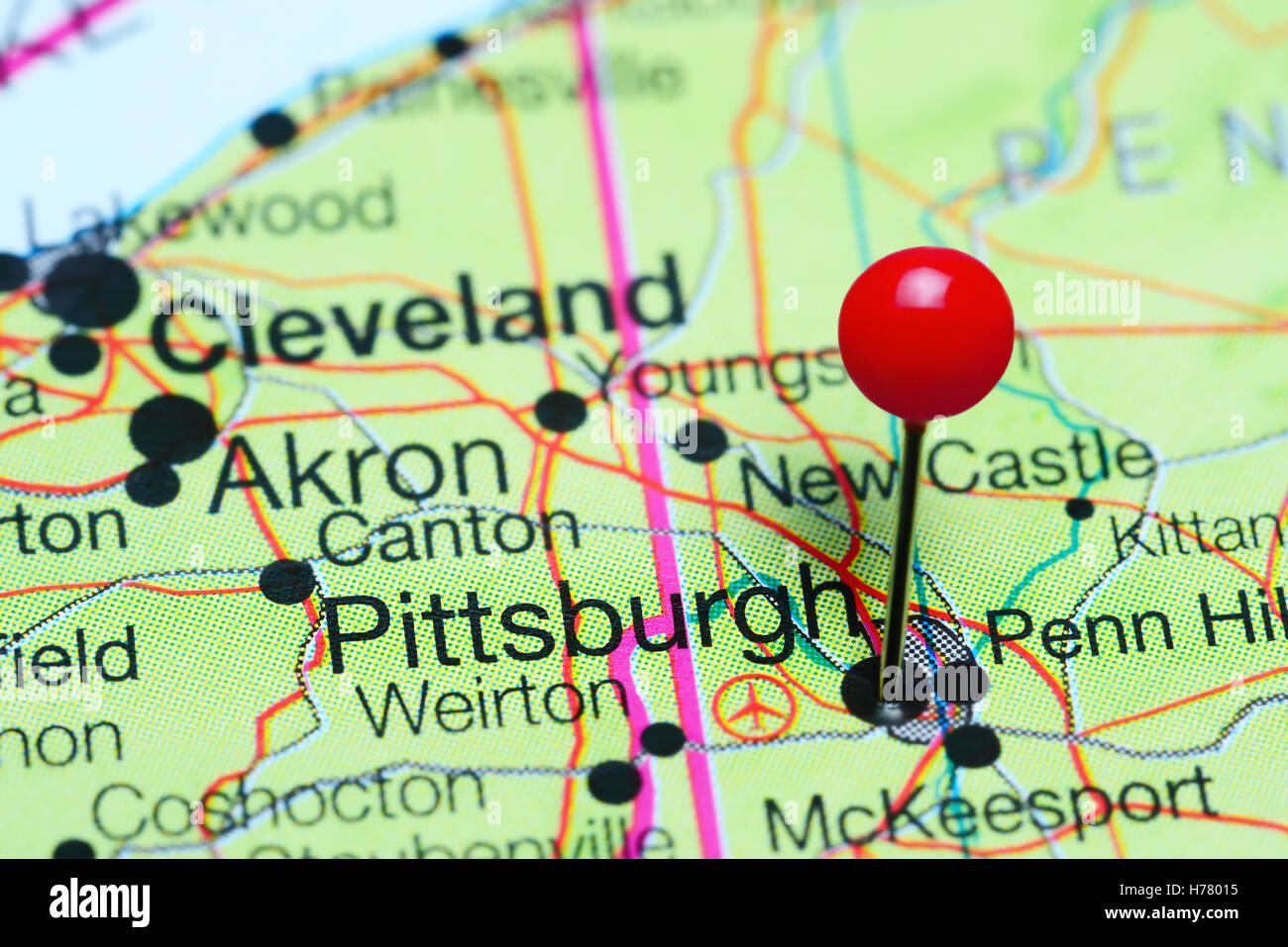 Pittsburgh pennsylvania mappa immagini e fotografie stock ad alta ...