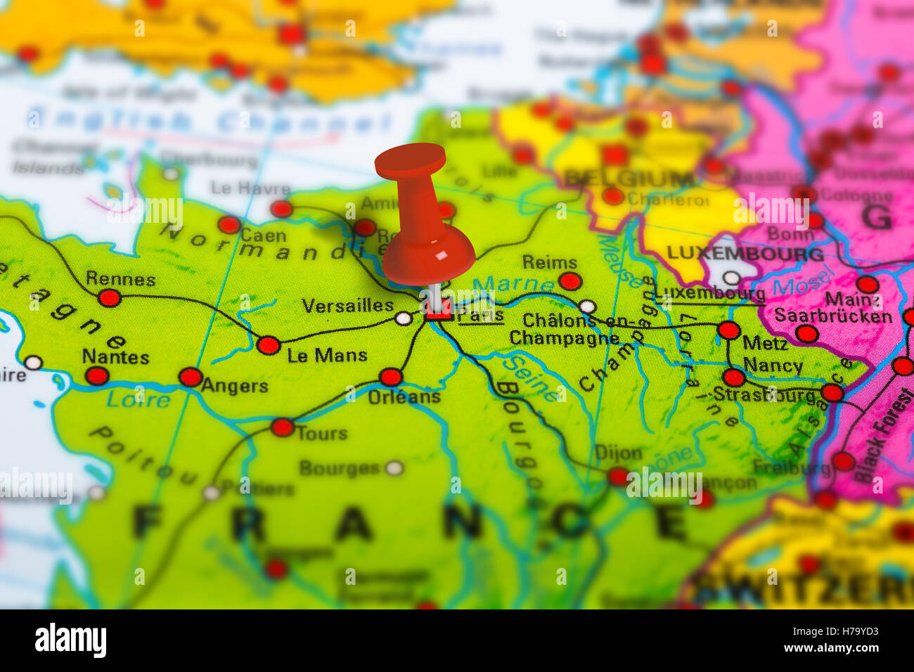 Perno della mappa della francia immagini e fotografie stock ad alta ...