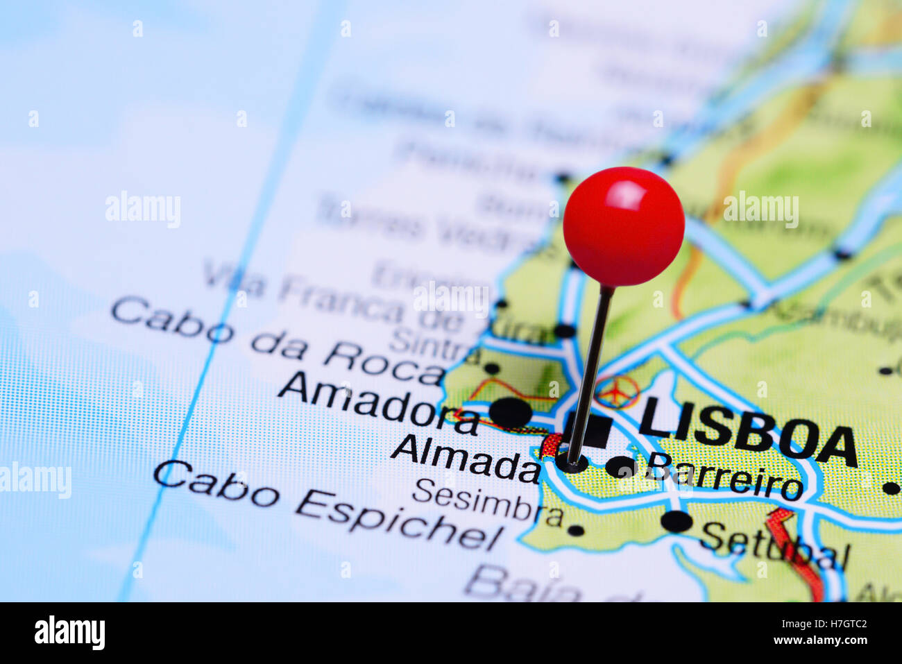 Mappa di almada portogallo immagini e fotografie stock ad alta ...