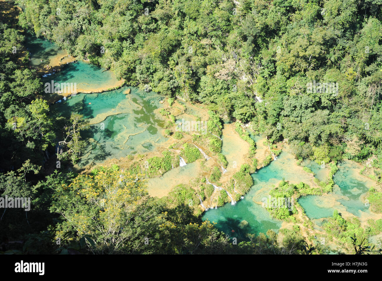 Monumento naturale parco di Semuc Champey a Languin su Guatemala Foto ...