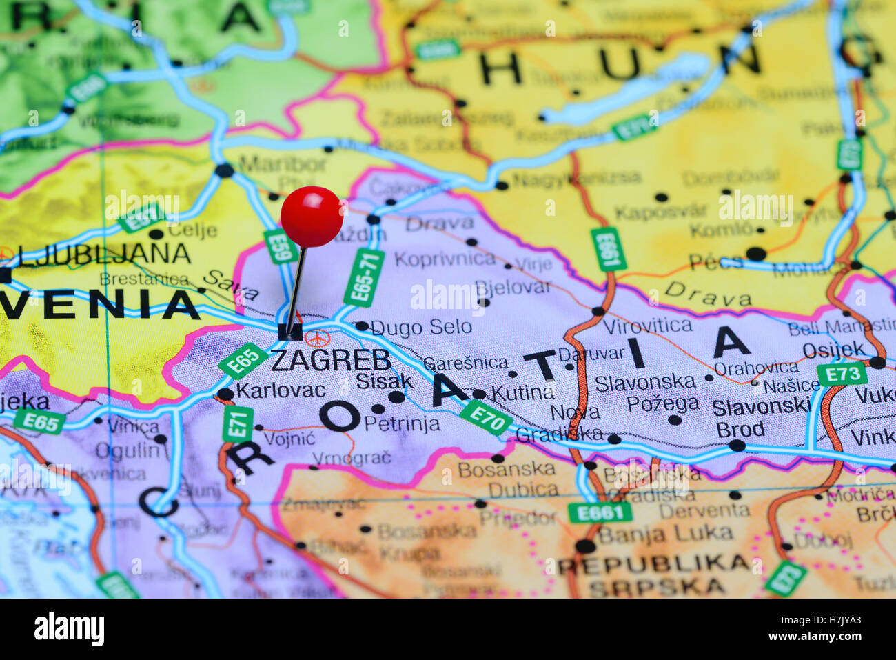 Zagreb city map immagini e fotografie stock ad alta risoluzione - Alamy