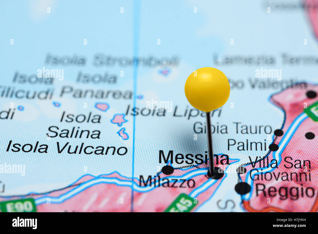 Mappa di messina sicilia immagini e fotografie stock ad alta ...