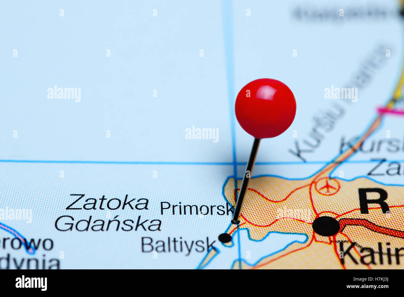 Primorsk imperniata su una mappa di Russia Foto stock - Alamy