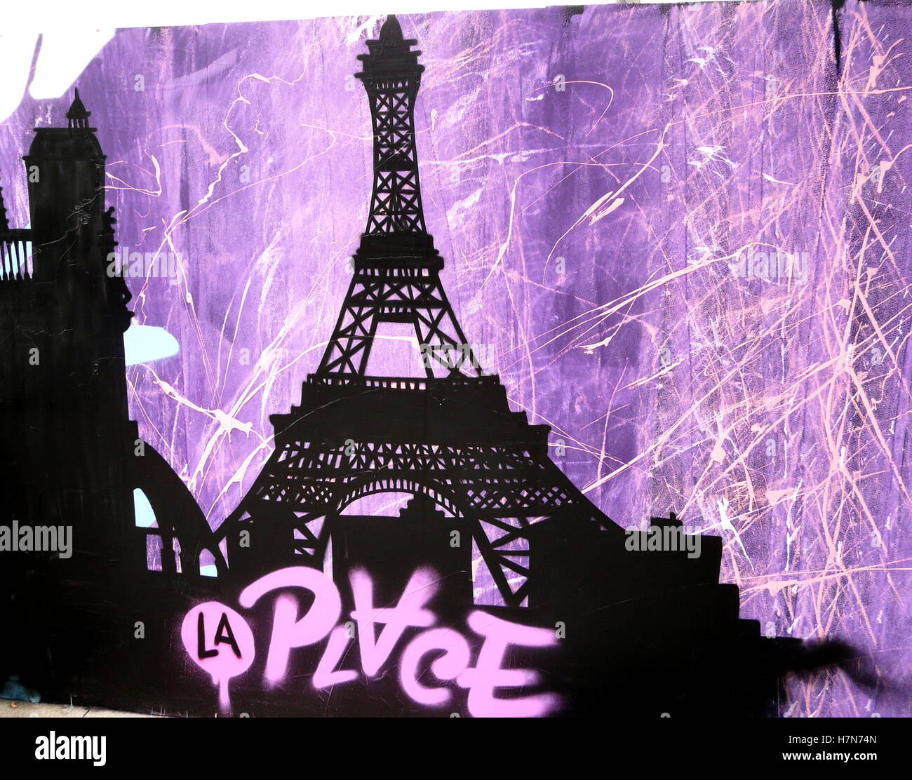 Arte Della Torre Eiffel Viola Photo Wallpaper Urban Architecture Of