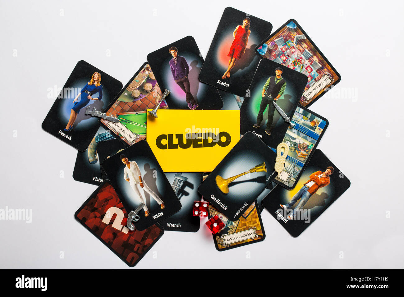 Cluedo gioco di carte da gioco Foto stock - Alamy