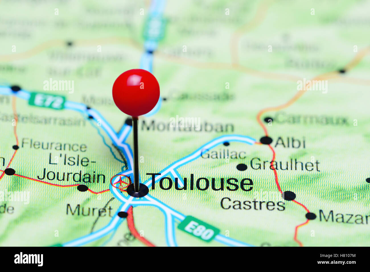 Toulouse city map immagini e fotografie stock ad alta risoluzione - Alamy