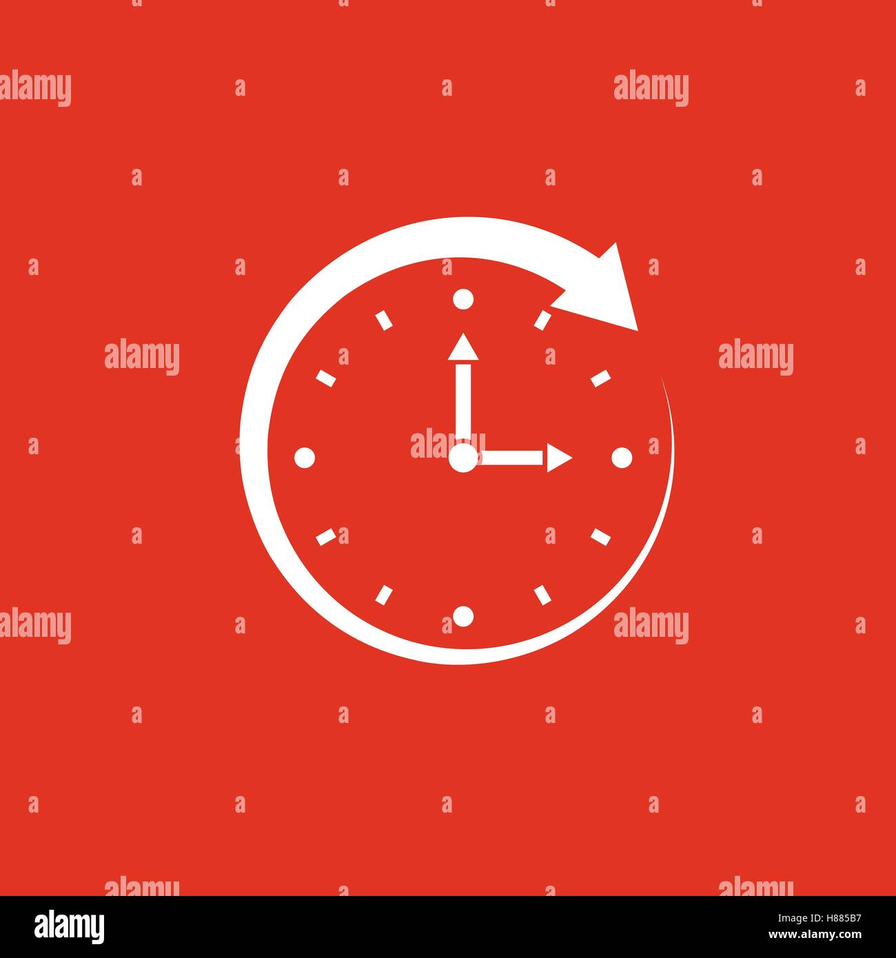 Tempo, icona di un orologio. Tempo e guardare, timer, simbolo dell ...