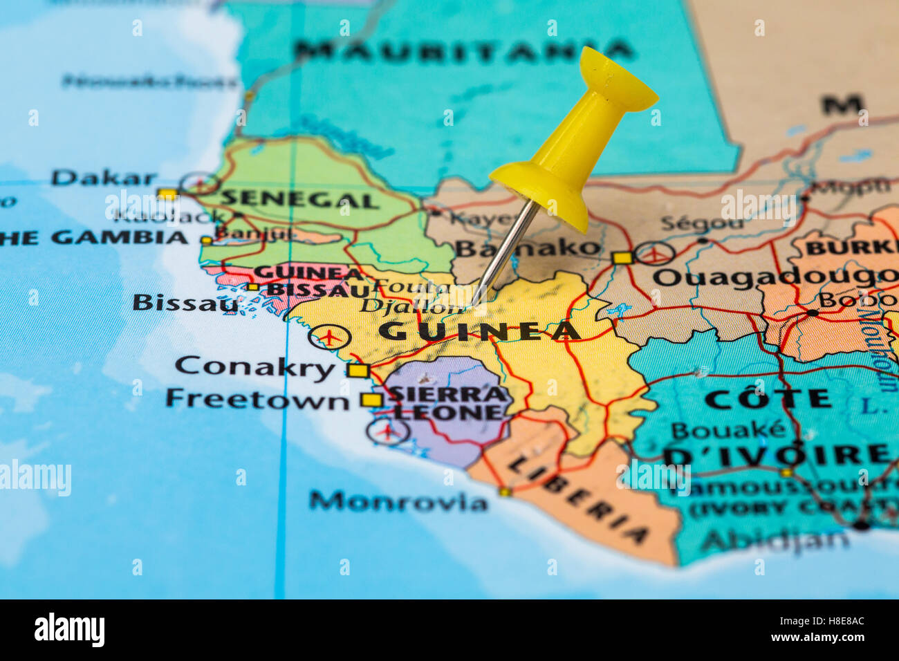 Perno della mappa della guinea immagini e fotografie stock ad alta ...