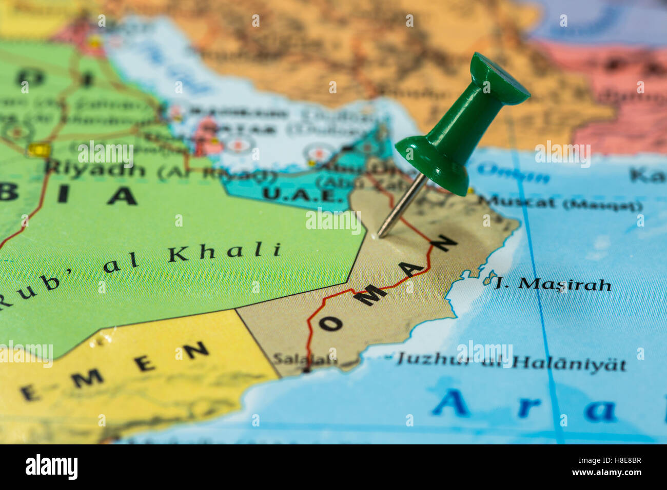 Perno della mappa oman immagini e fotografie stock ad alta risoluzione ...