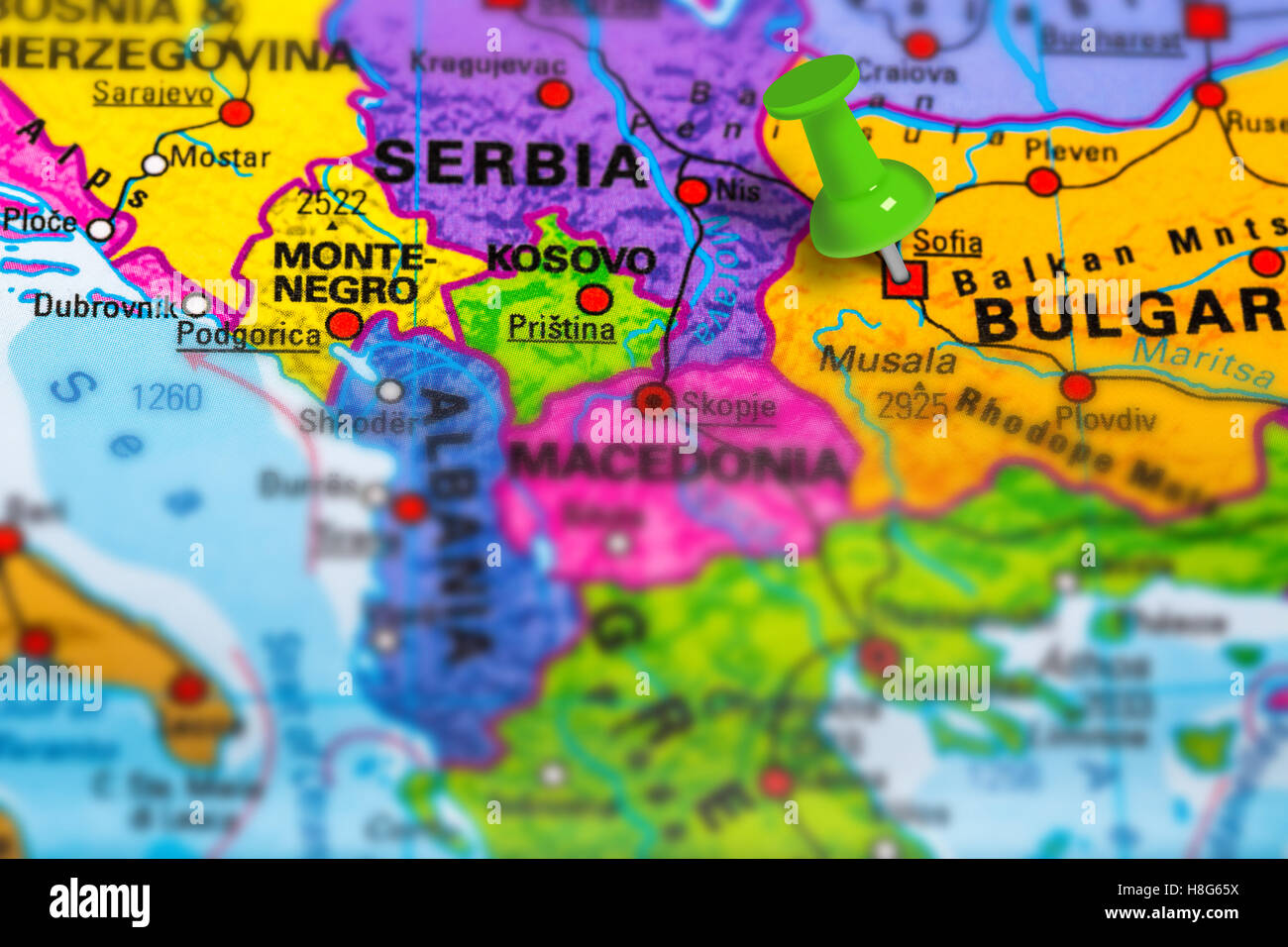 Map bulgaria sofia immagini e fotografie stock ad alta risoluzione - Alamy