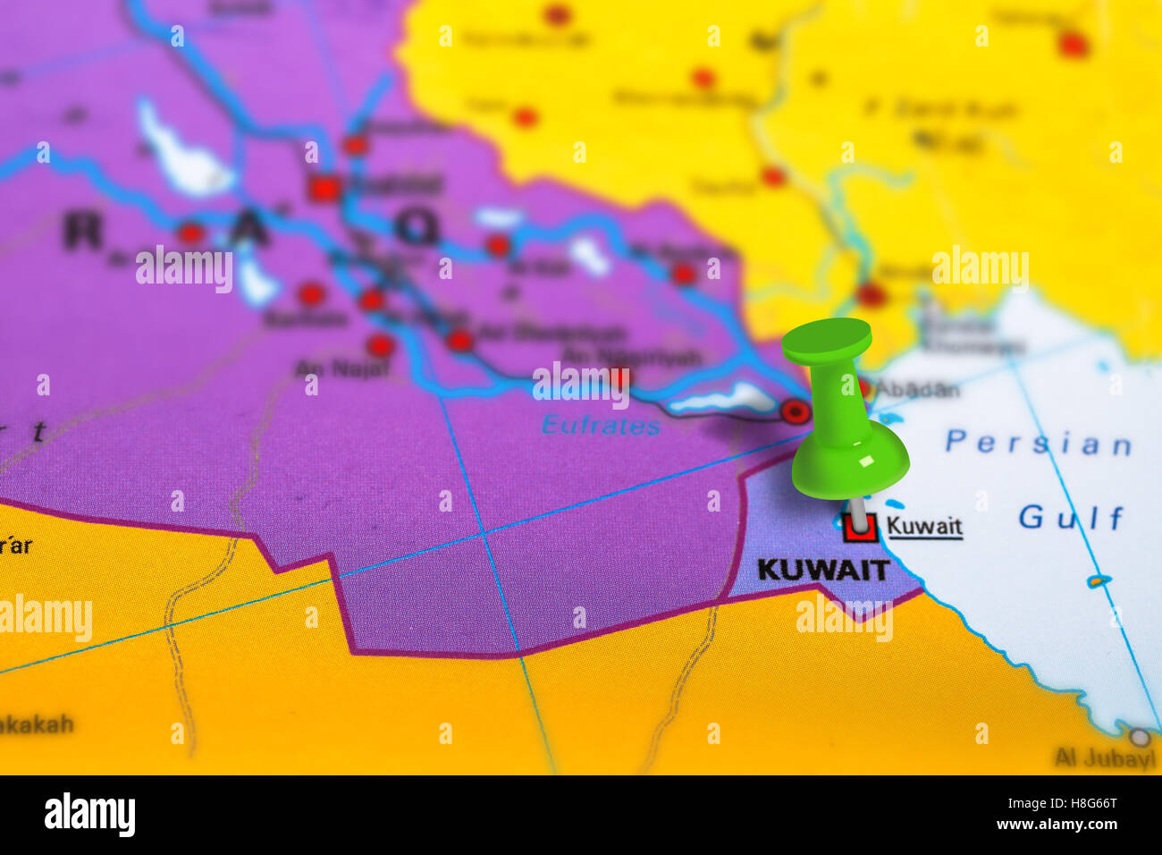 Mappa del paese del kuwait immagini e fotografie stock ad alta ...