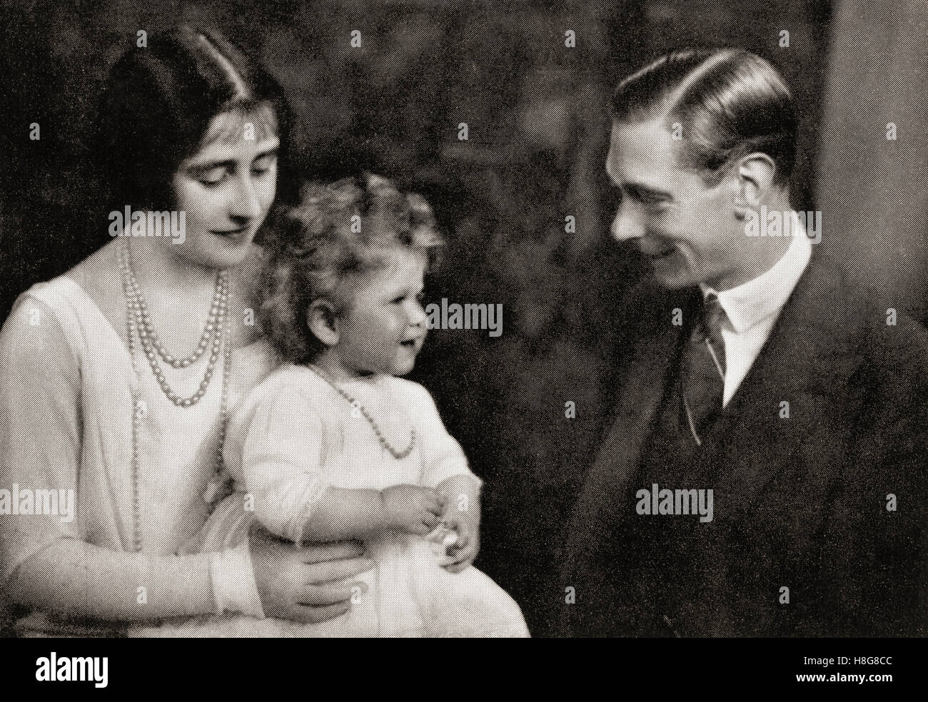 Il Duca e la Duchessa di York con la figlia principessa Elisabetta ...