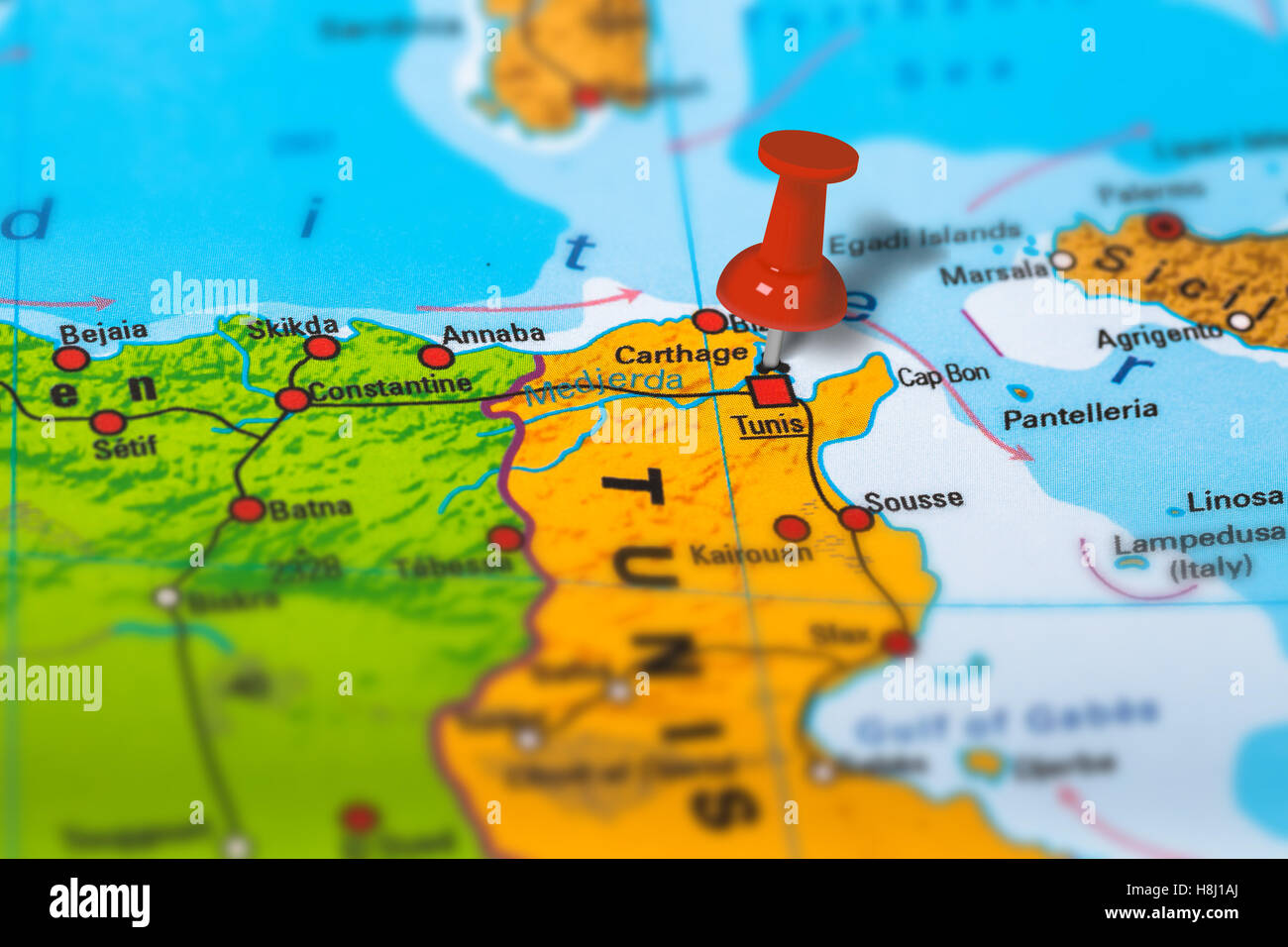 Mappa della tunisia immagini e fotografie stock ad alta risoluzione - Alamy