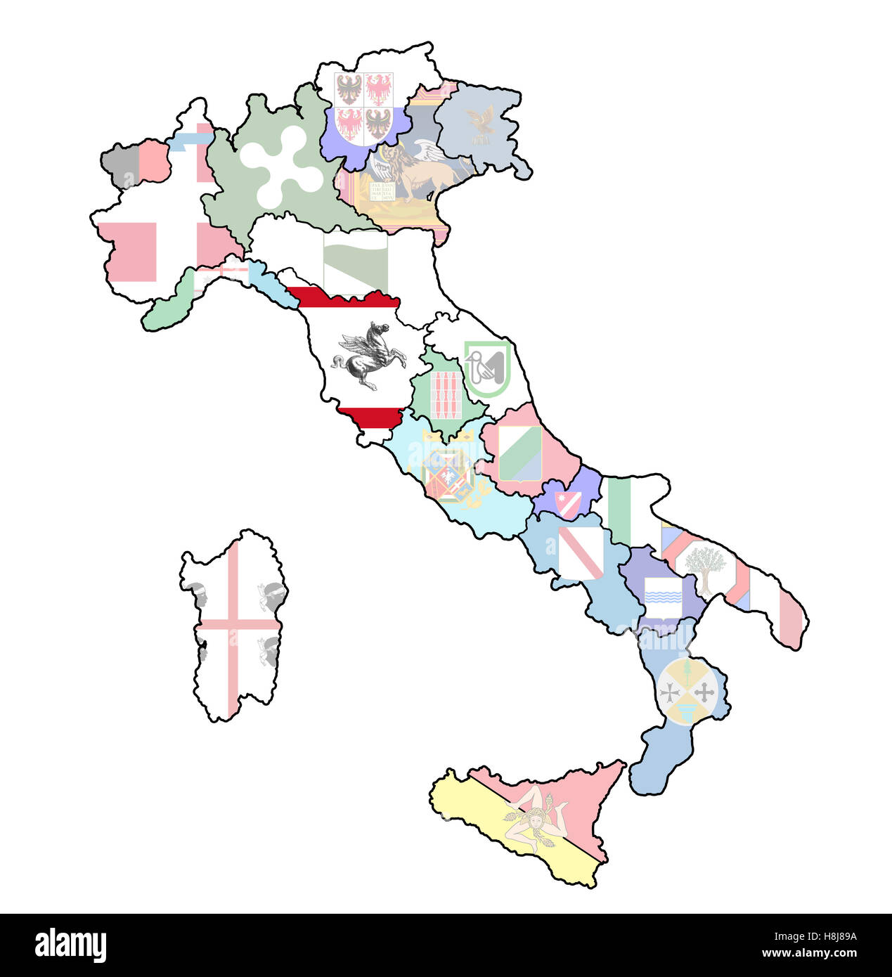 Mappa della regione toscana immagini e fotografie stock ad alta ...