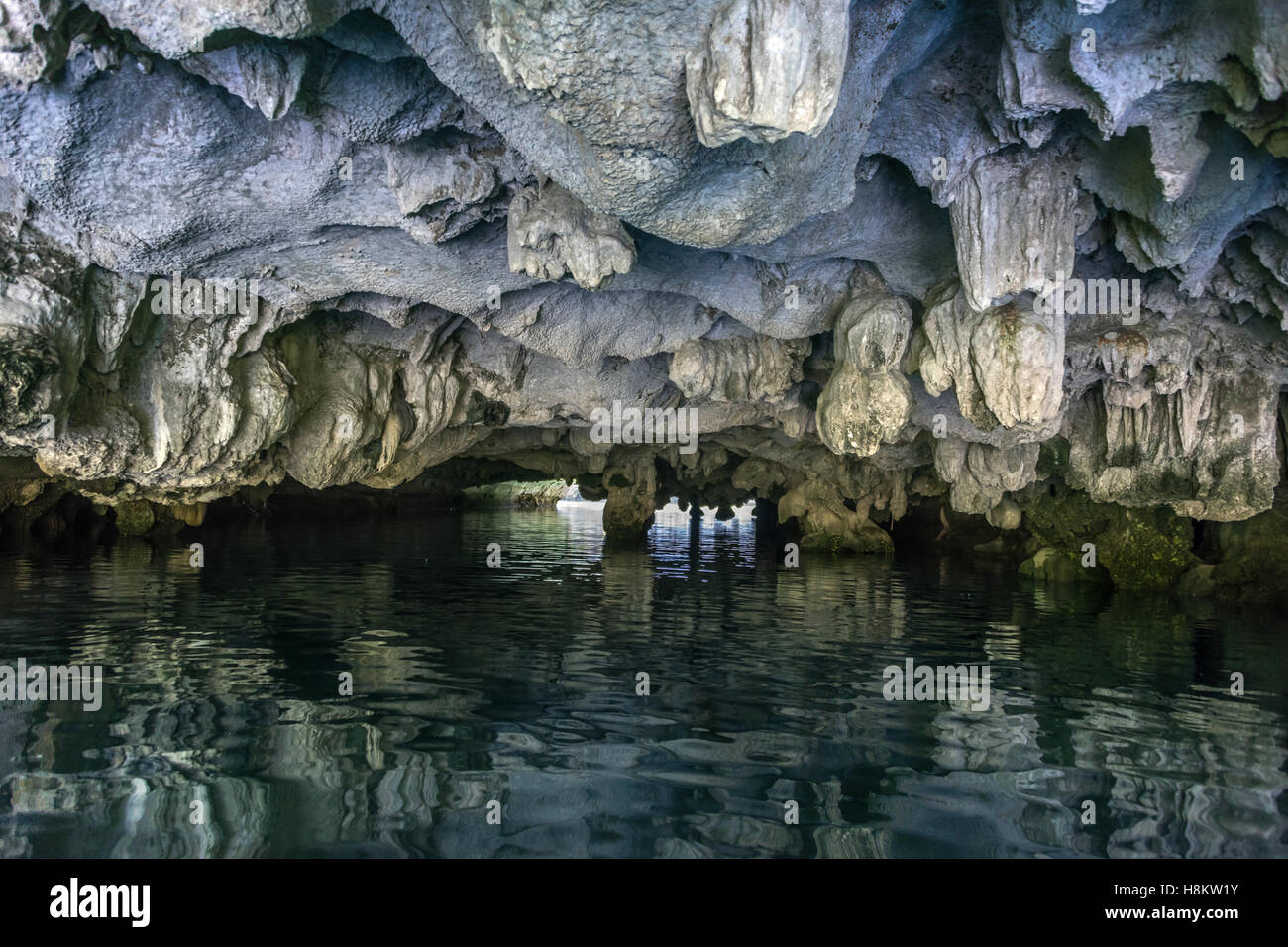 Vista attraverso la grotta al lago chiuso immagini e fotografie stock ...