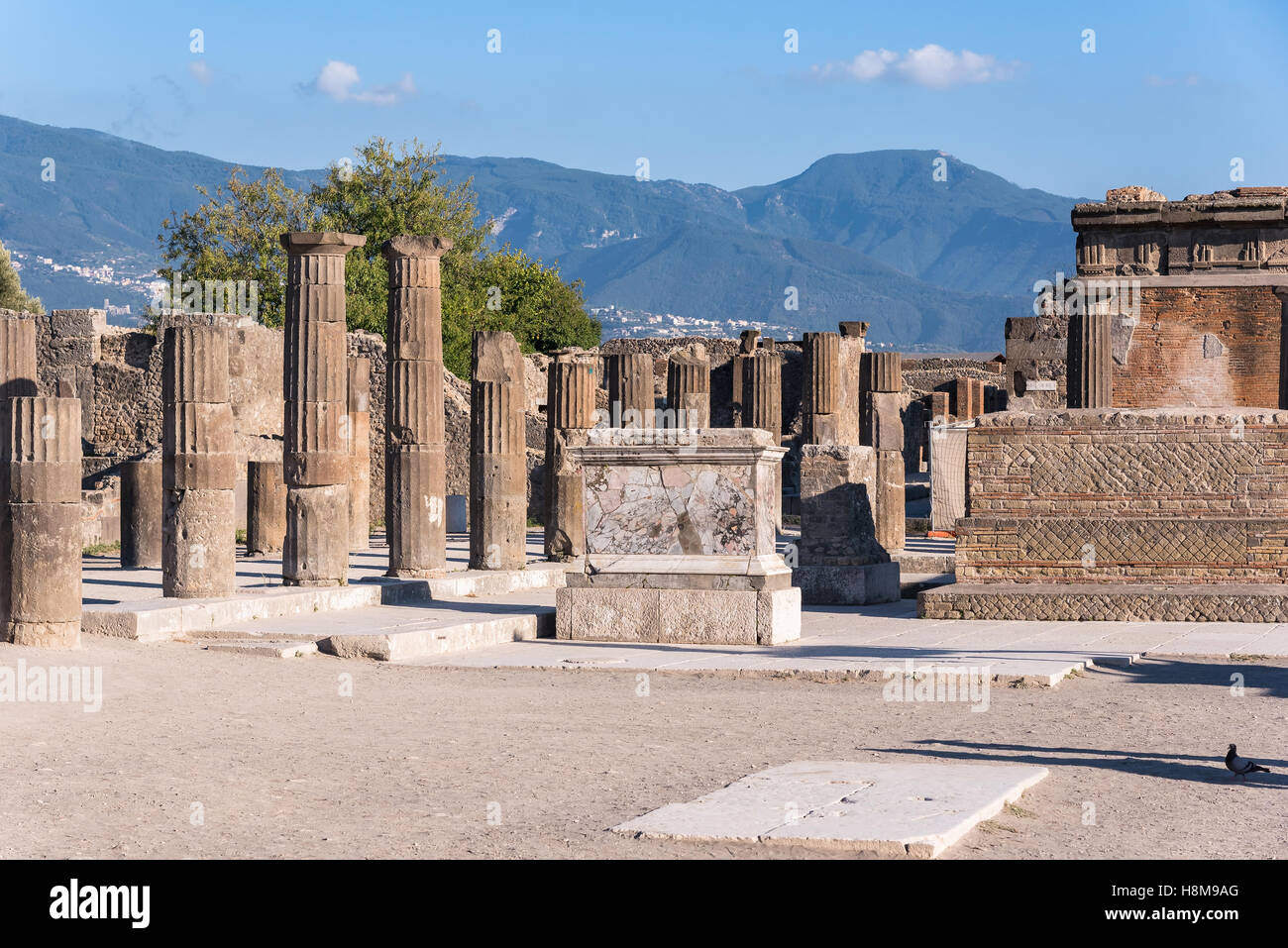 Rovine di Pompei antica città romana distrutta durante una catastrofica ...