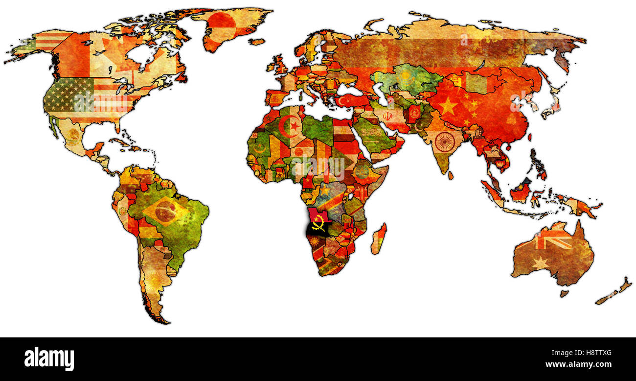 Vecchia mappa dell'angola immagini e fotografie stock ad alta ...