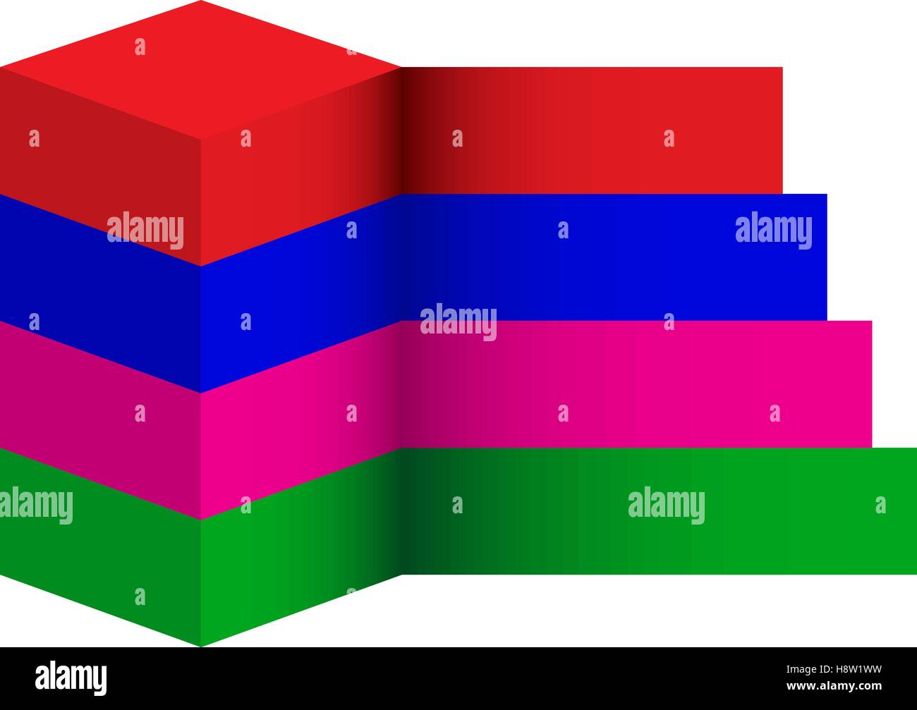 Cubo opzioni infographics Modelli delle pagine di intestazione, grafici ...