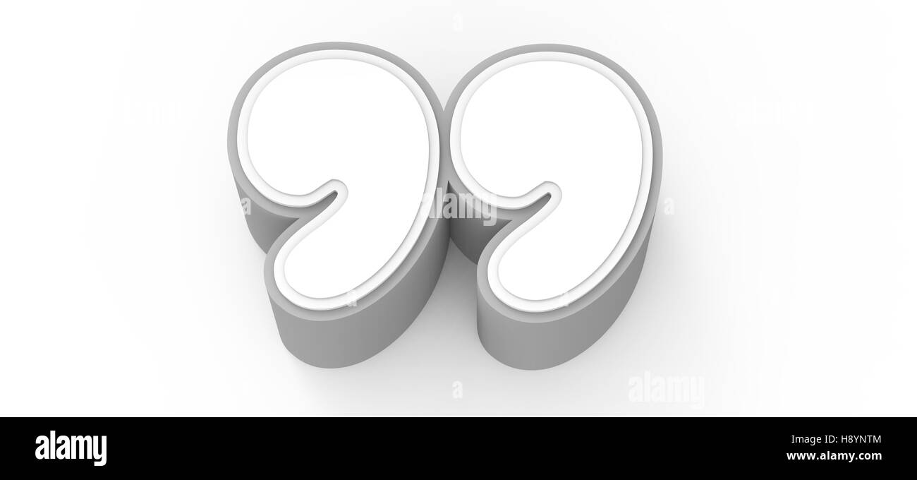 Simbolo di virgolette Foto e Immagini Stock in Bianco e Nero - Alamy