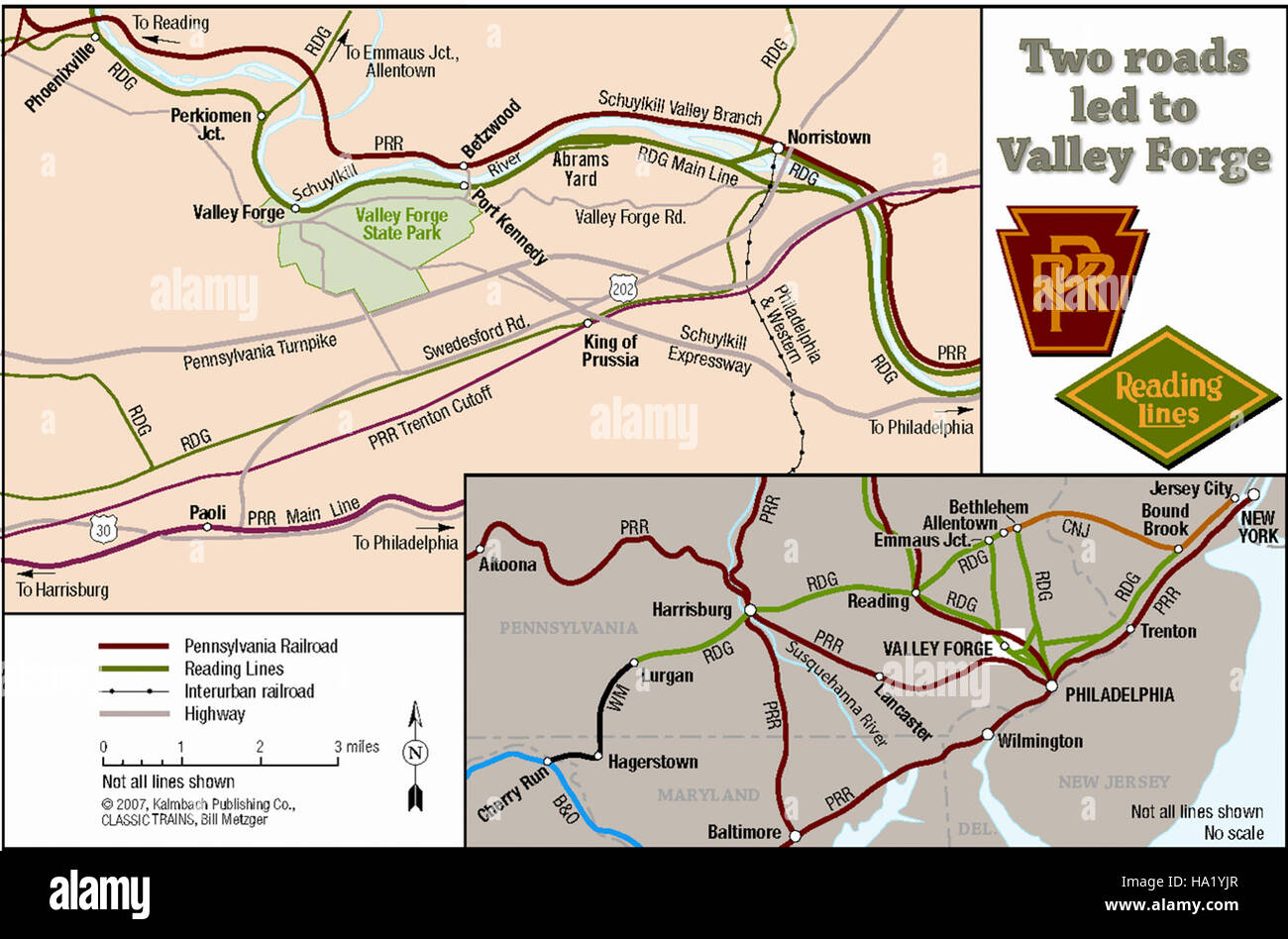 Una mappa storica che mostra il significato delle rotte ferroviarie ...