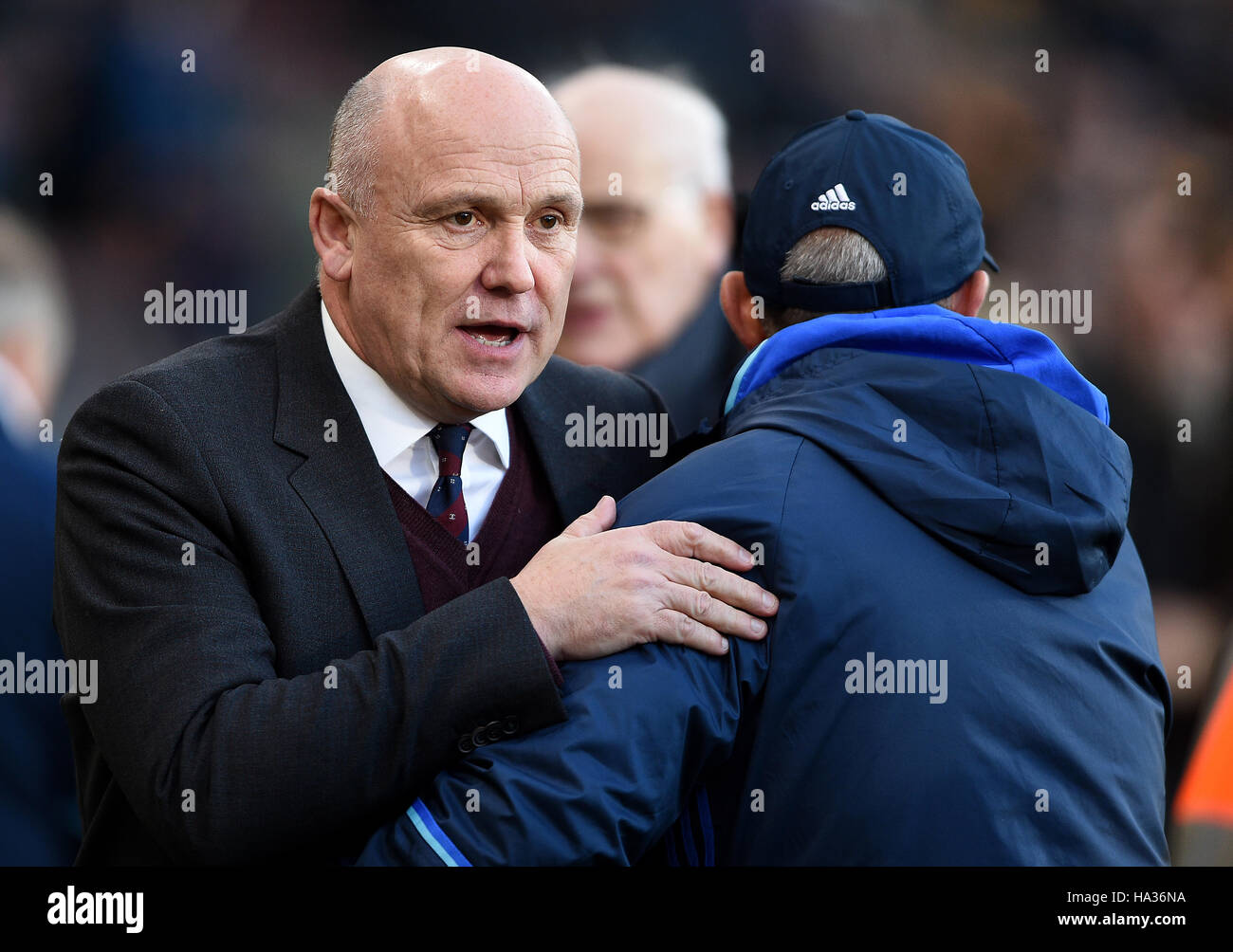Hull City caretaker manager di Mike Phelan (sinistra) e West Bromwich ...