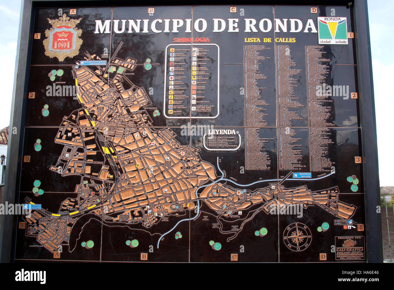 Mappa di ronda spagna immagini e fotografie stock ad alta risoluzione ...
