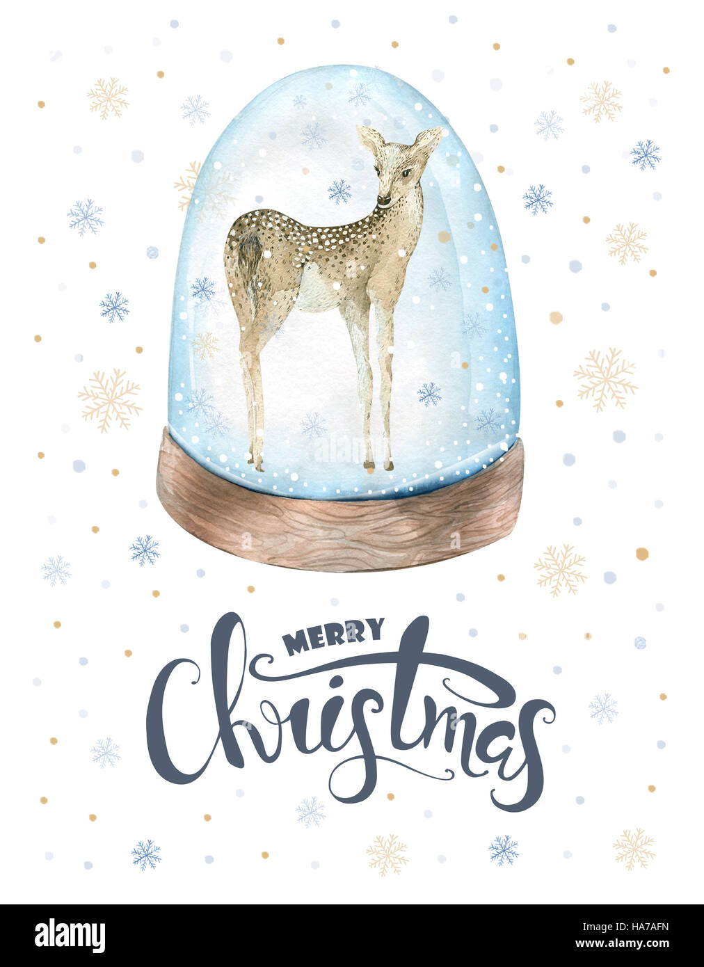 Cervo acquerello immagini e fotografie stock ad alta risoluzione - Alamy