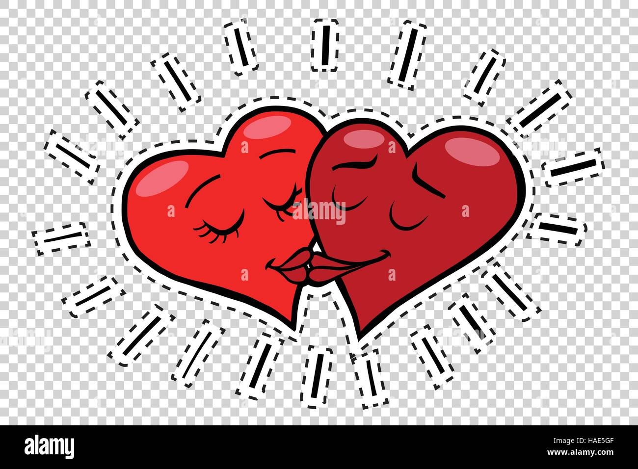 Kiss cartoon Immagini Vettoriali Stock - Alamy