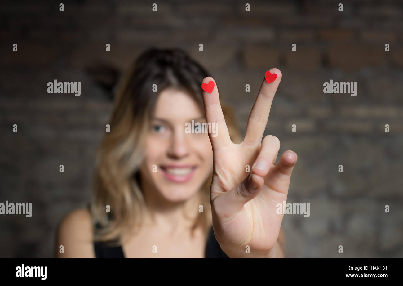 Il simbolo della mano rossa immagini e fotografie stock ad alta ...