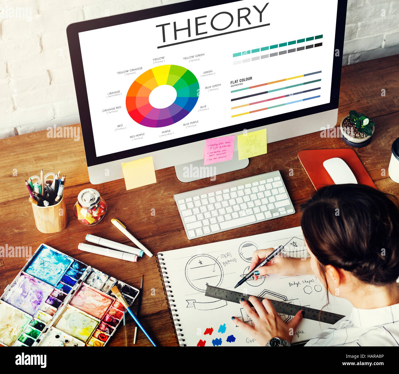 Teoria Grafico schema colori Concept Foto stock - Alamy