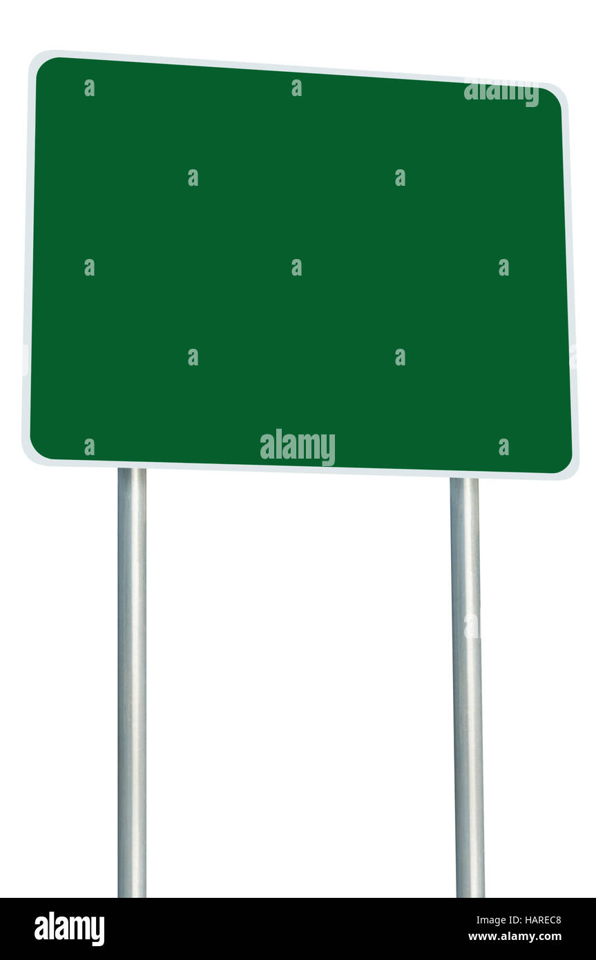 Blank cartello verde isolato, grande prospettiva spazio copia, telaio ...