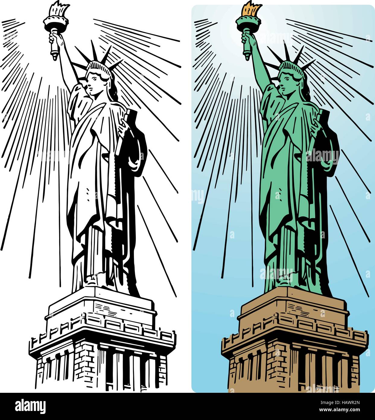 Statua della libertà disegno immagini e fotografie stock ad alta ...