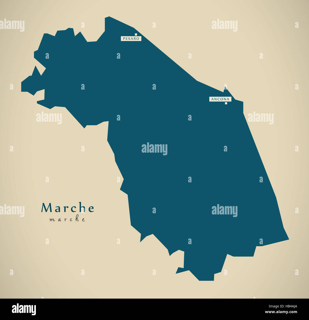 Mappa della regione marche immagini e fotografie stock ad alta ...