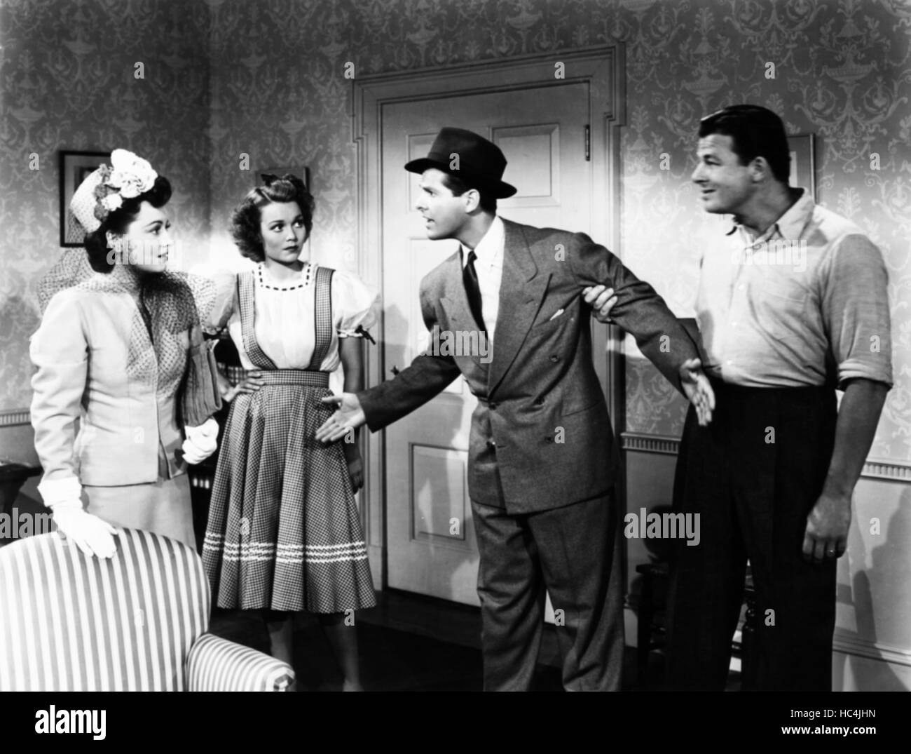 La principessa O'Rourke, da sinistra, Olivia de Havilland, Jane Wyman ...