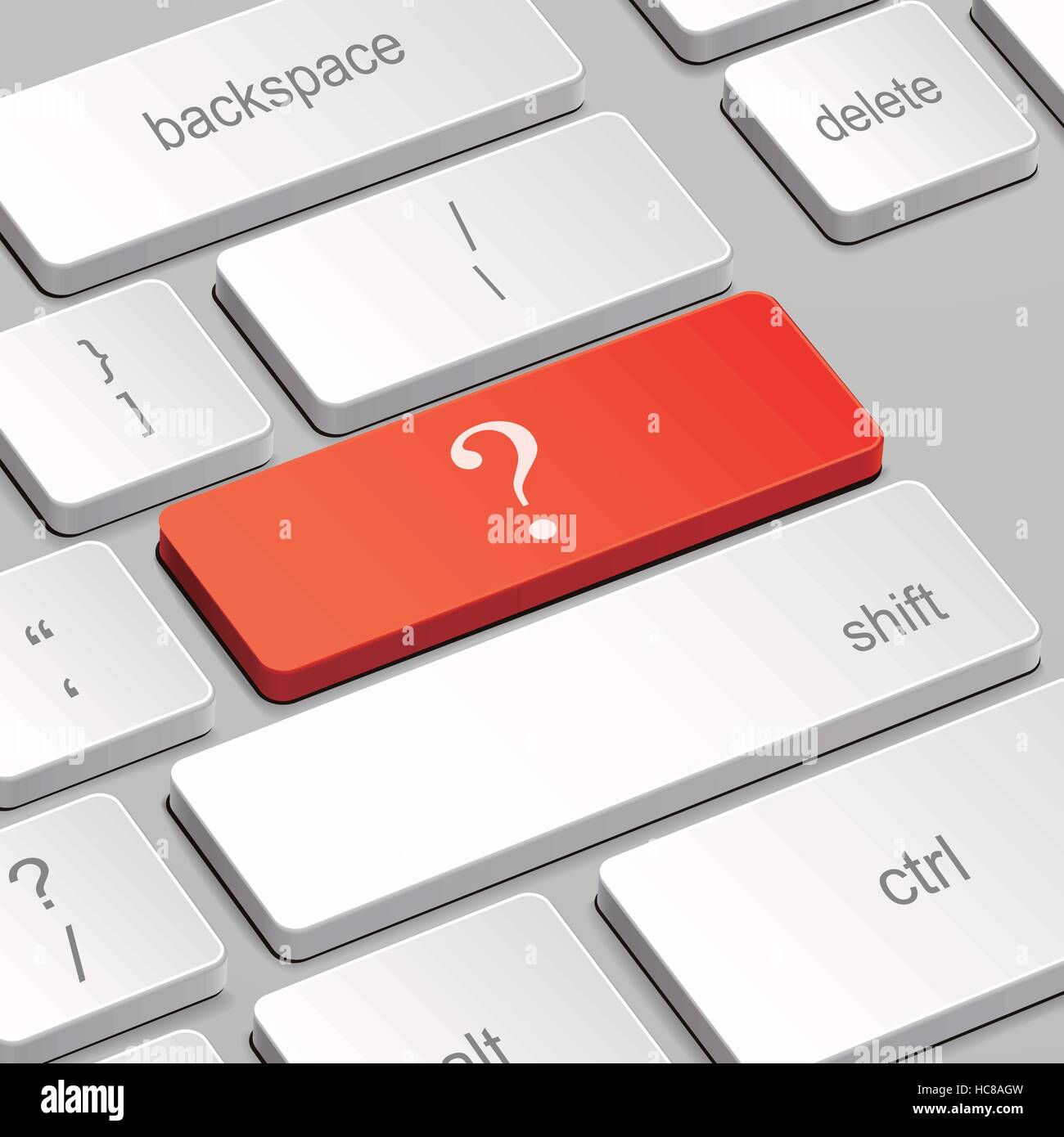 Tasto punto interrogativo Immagini Vettoriali Stock - Alamy