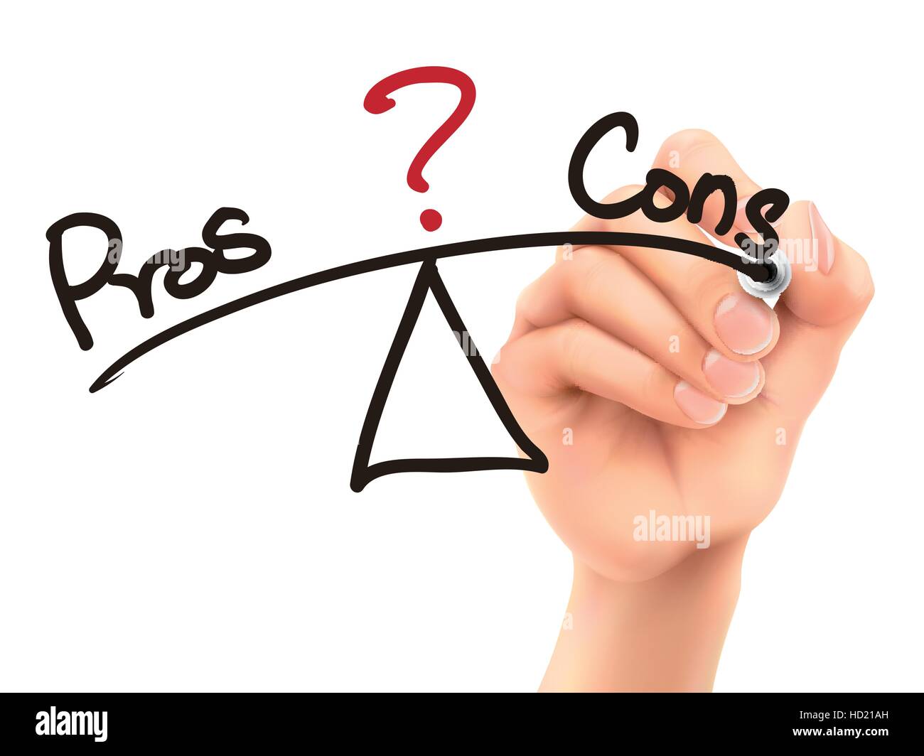 Pro e contro Immagini Vettoriali Stock - Alamy