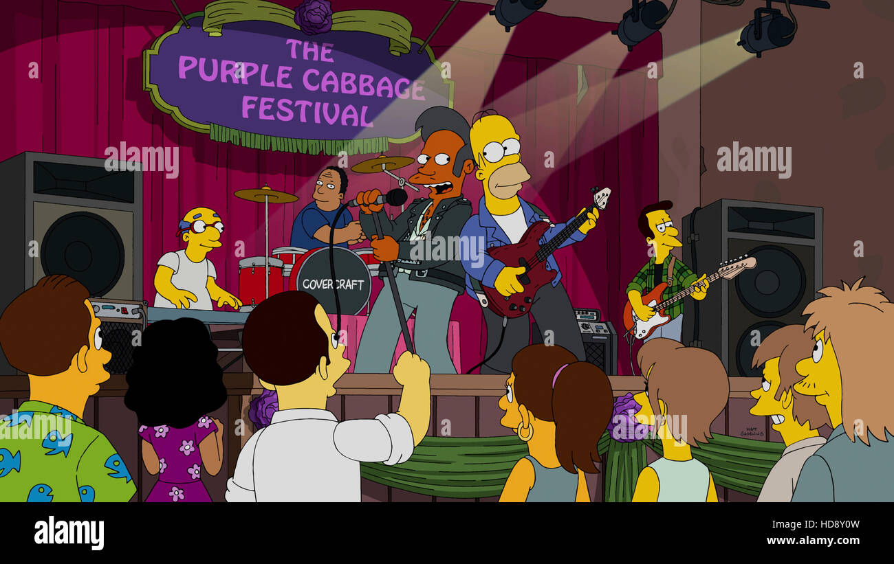 THE SIMPSONS, (da sinistra): Kirk Van Houten, Julius Hibbert, Apu ...