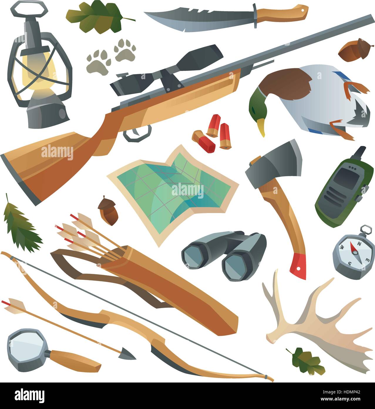 Mappa del cacciatore Immagini Vettoriali Stock - Alamy