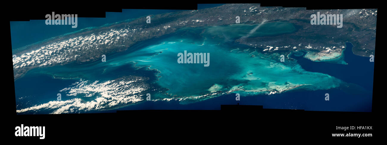 Western Cuba e il golfo di Batabanó come visto dalla ISS Western Cuba e ...