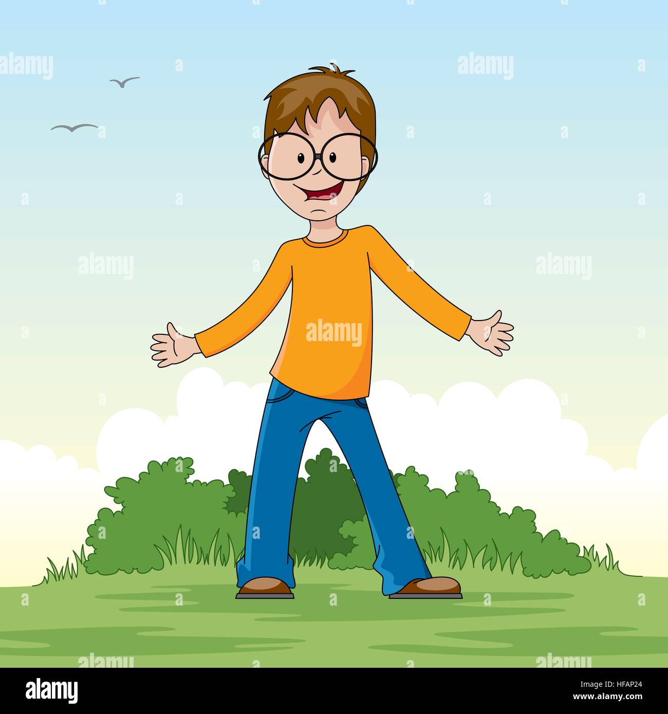 Persona che ride Immagini Vettoriali Stock - Alamy