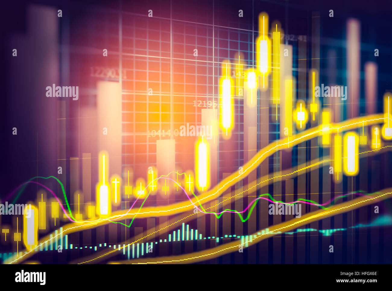 Il mercato azionario indicatori e dati finanziari vista dal LED. Doppia ...