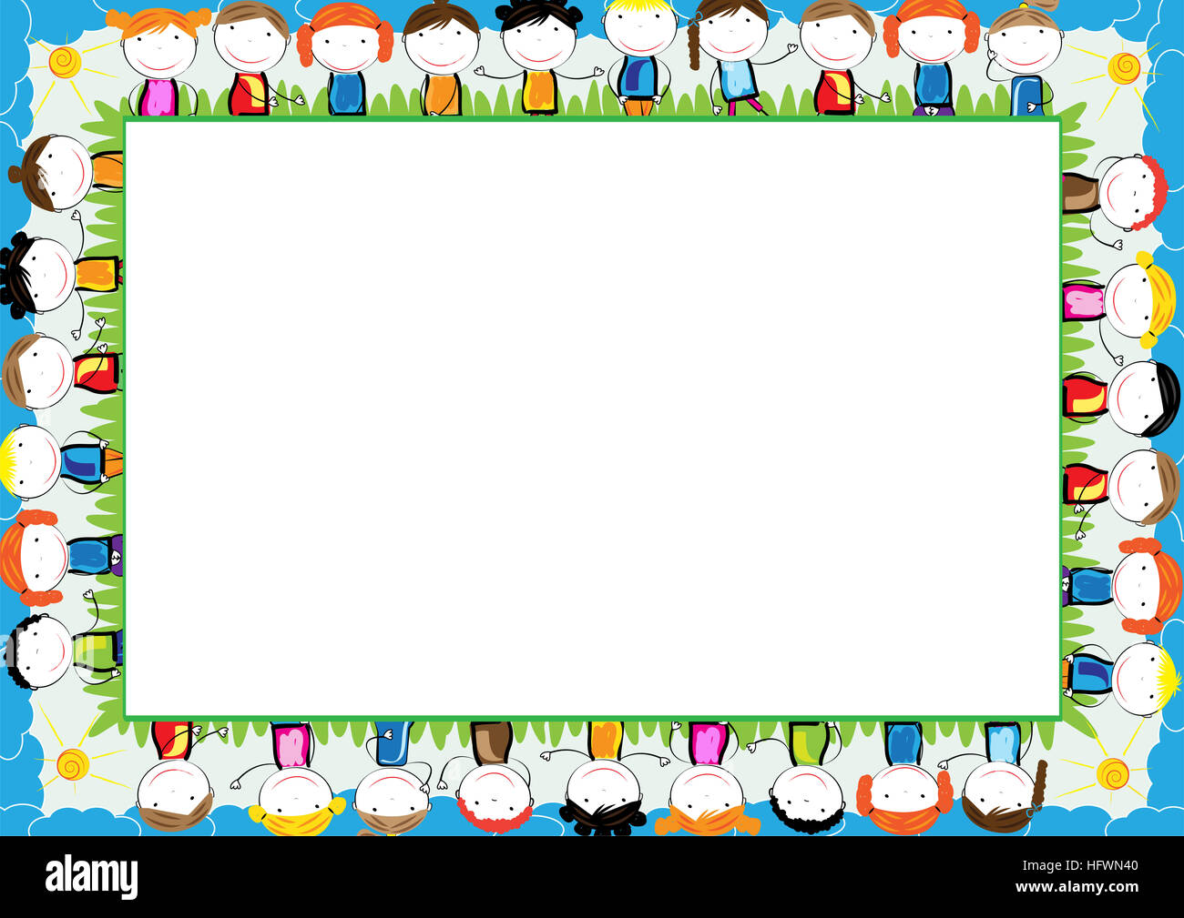 Cornice colorata per bambini Foto stock - Alamy Cornice colorata per bambini Foto stock - Alamy